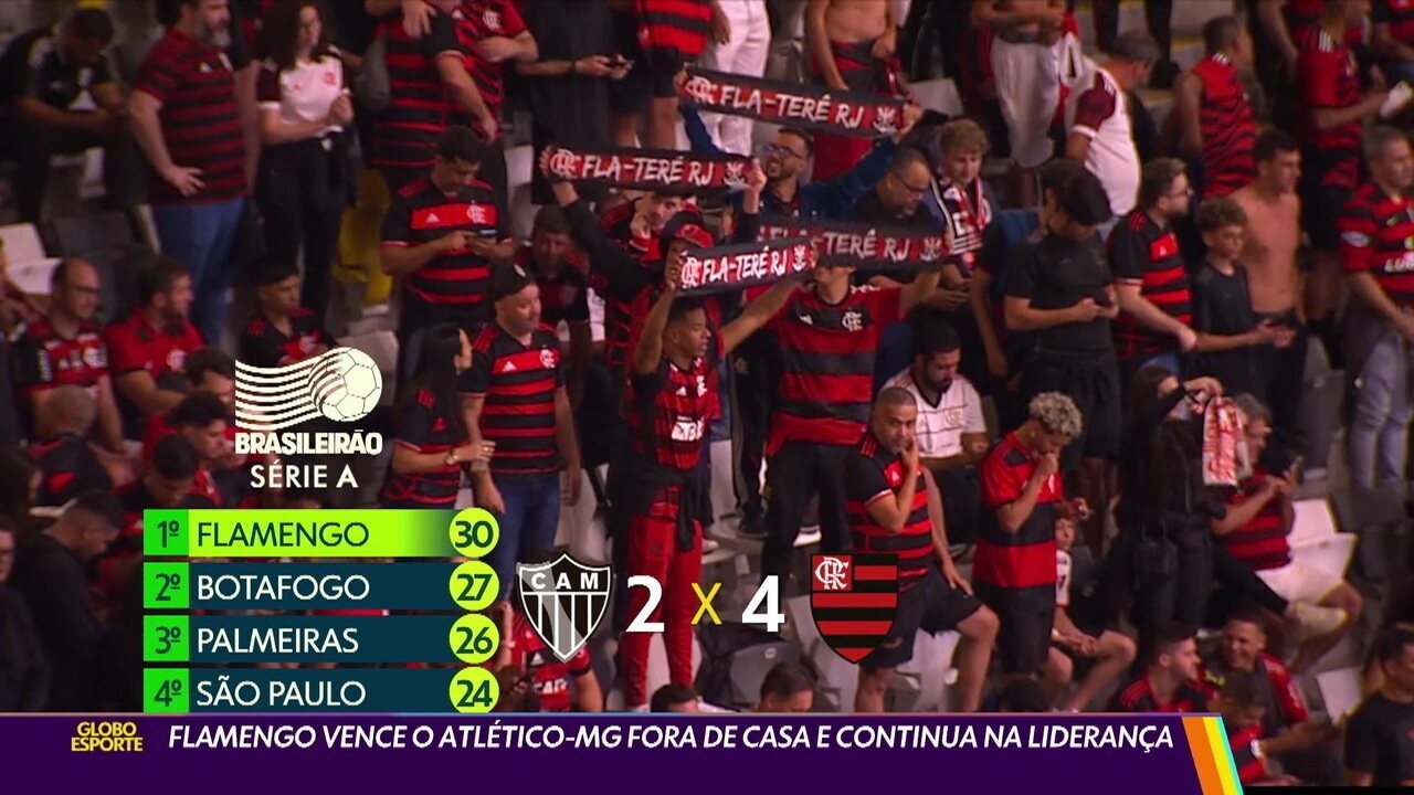 Vídeo Flamengo Vence O Atlético Mg Fora De Casa E Continua Na